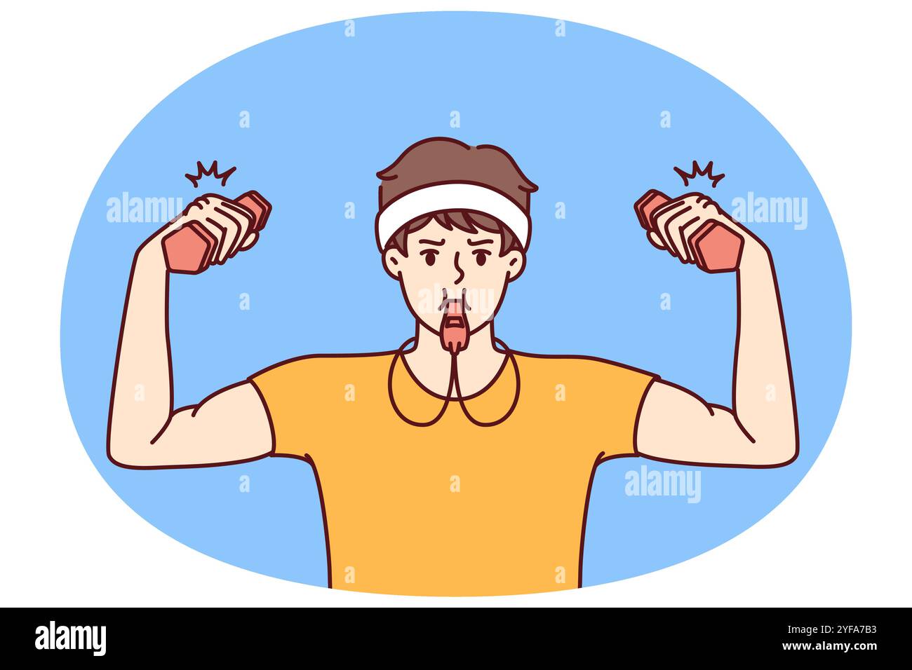 Man exercises on pilates Cut Out Stock Images & Pictures - Alamy