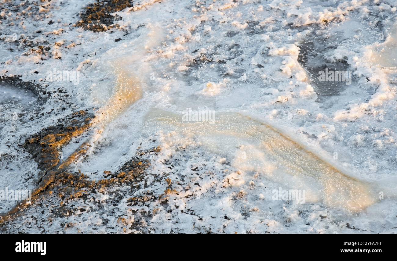 Abstract background images from water and salt creating various ...