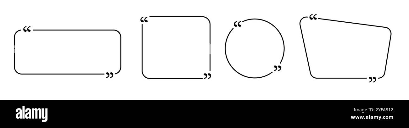 Black borders for definition and citation outline Stock Vector Image ...