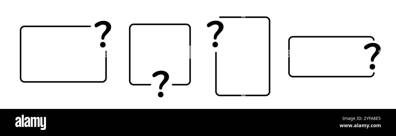 Set of empty question frame Stock Vector Image & Art - Alamy