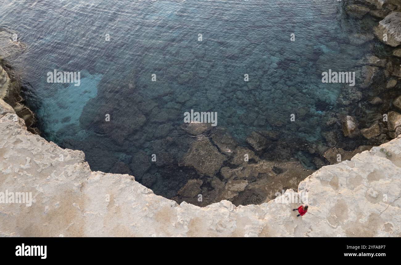 Done scenery of Cape Greko or Cape Greco sea caves Ayia Napa Cyprus ...