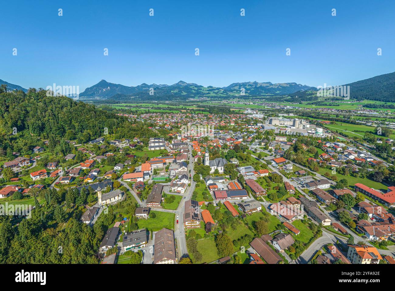 The region around the border village of Kiefersfelden in the Upper ...