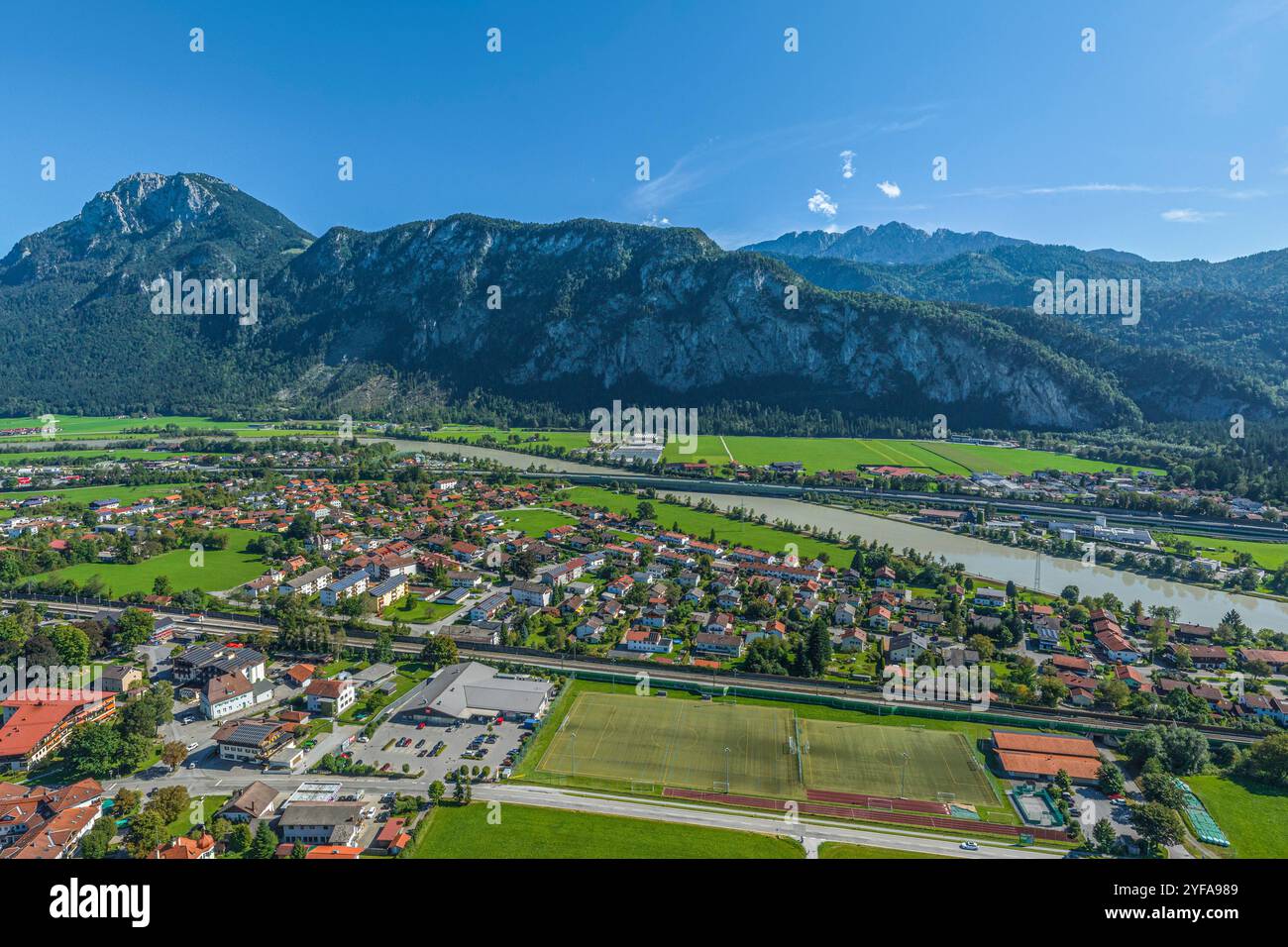 The region around the border village of Kiefersfelden in the Upper ...