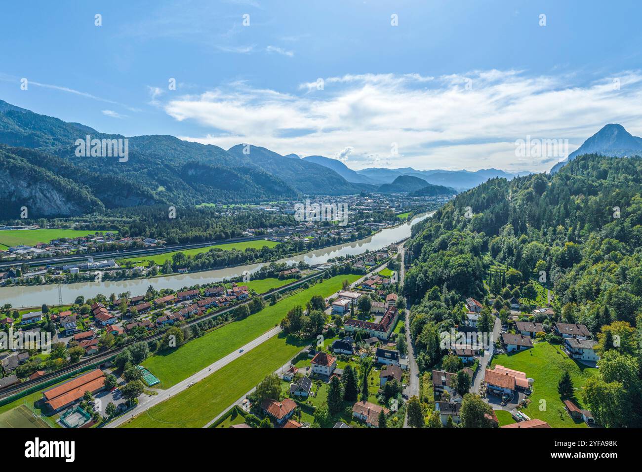 The region around the border village of Kiefersfelden in the Upper ...