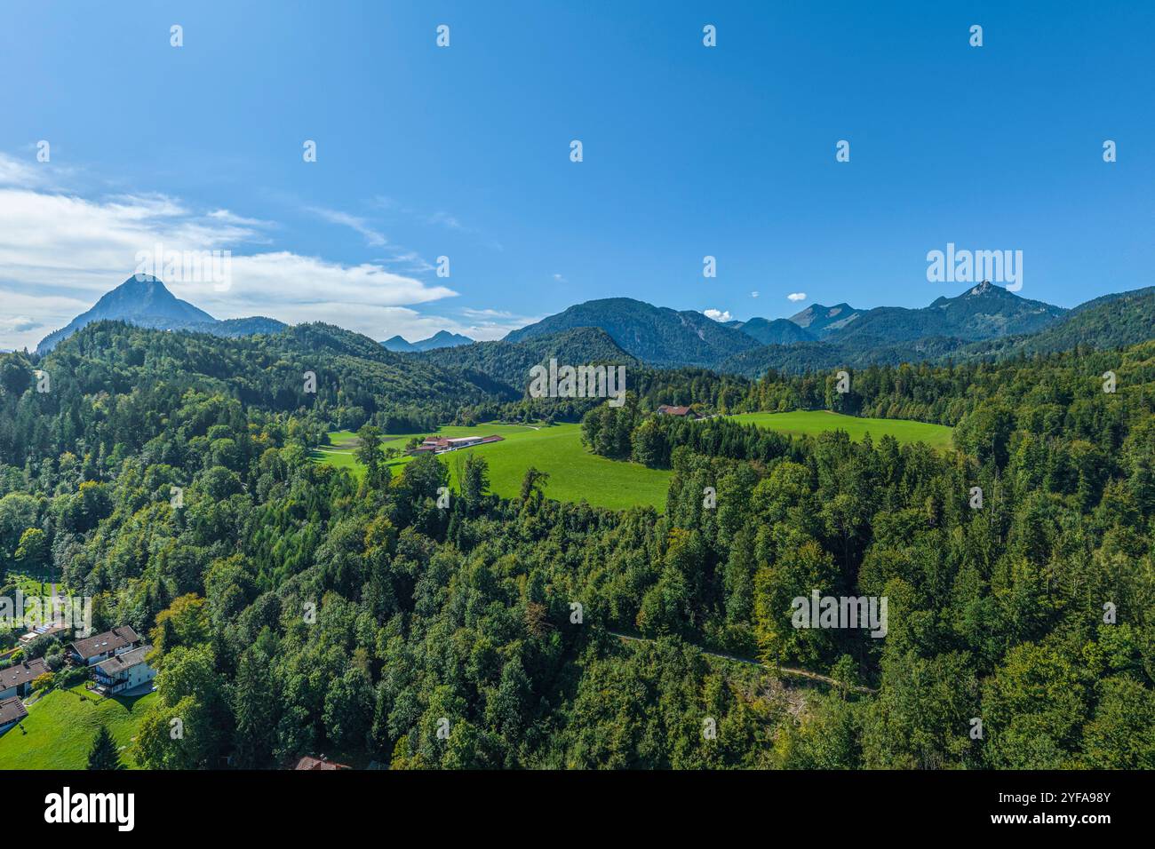 The region around the border village of Kiefersfelden in the Upper ...