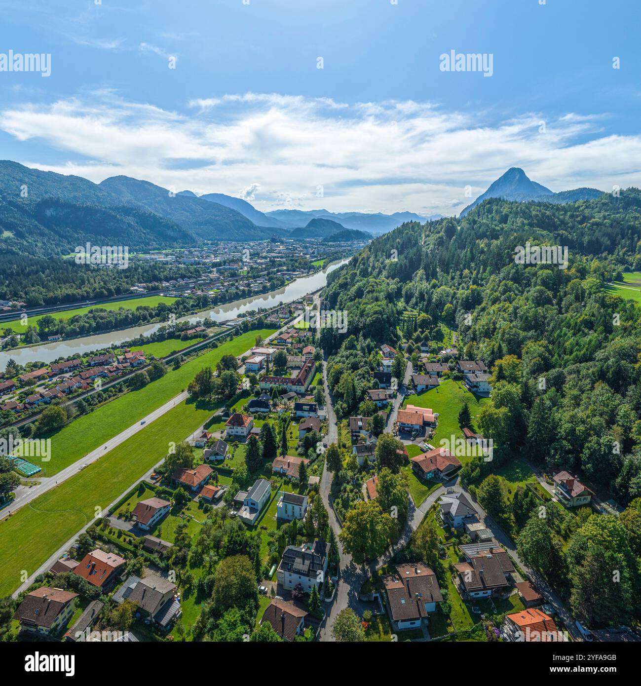The region around the border village of Kiefersfelden in the Upper ...