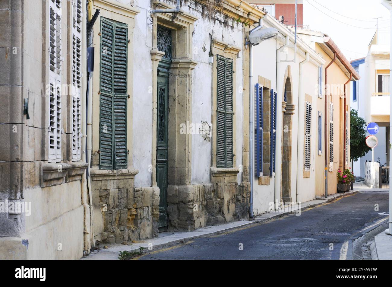 Old traditional buildings in nicosia city cyprus. Residential district ...