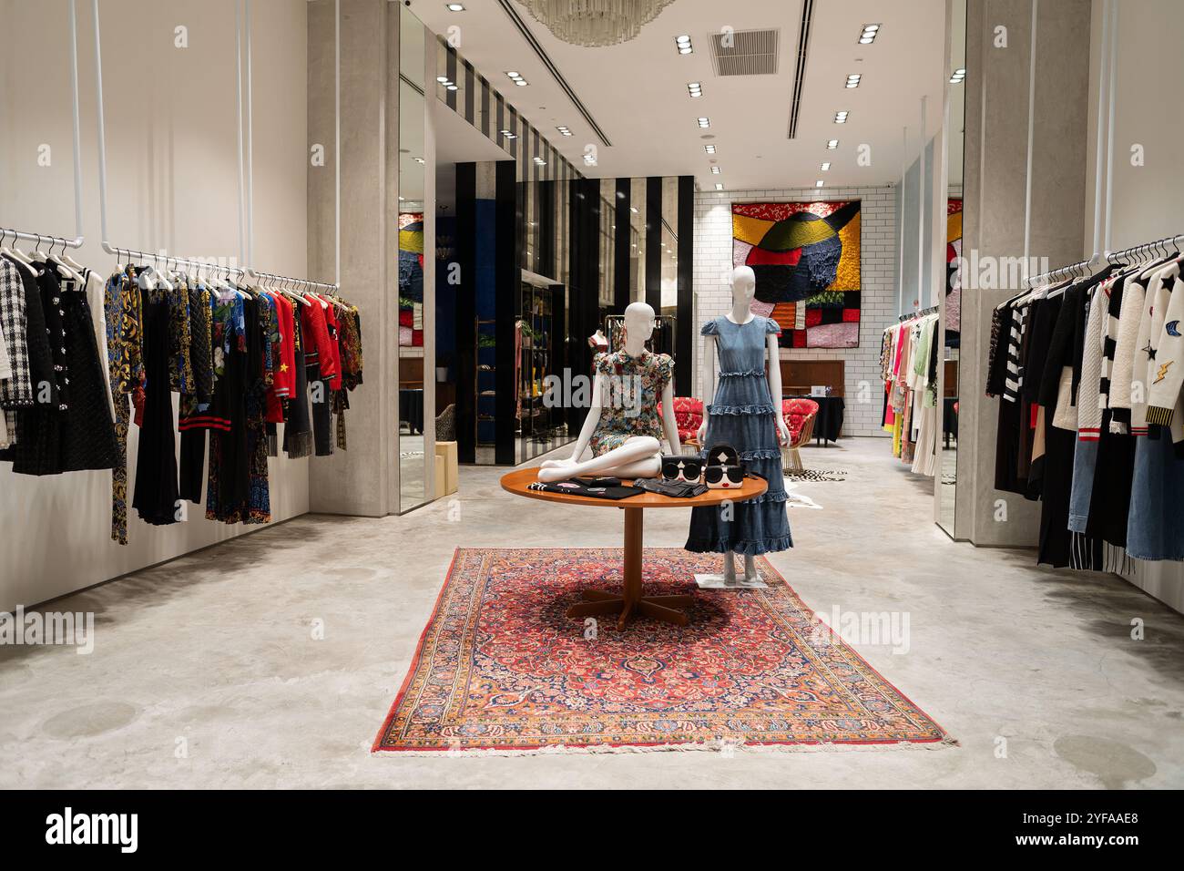 BANGKOK, THAILAND - DECEMBER 09, 2023: interior shot of Alice and Olivia store at Central ...
