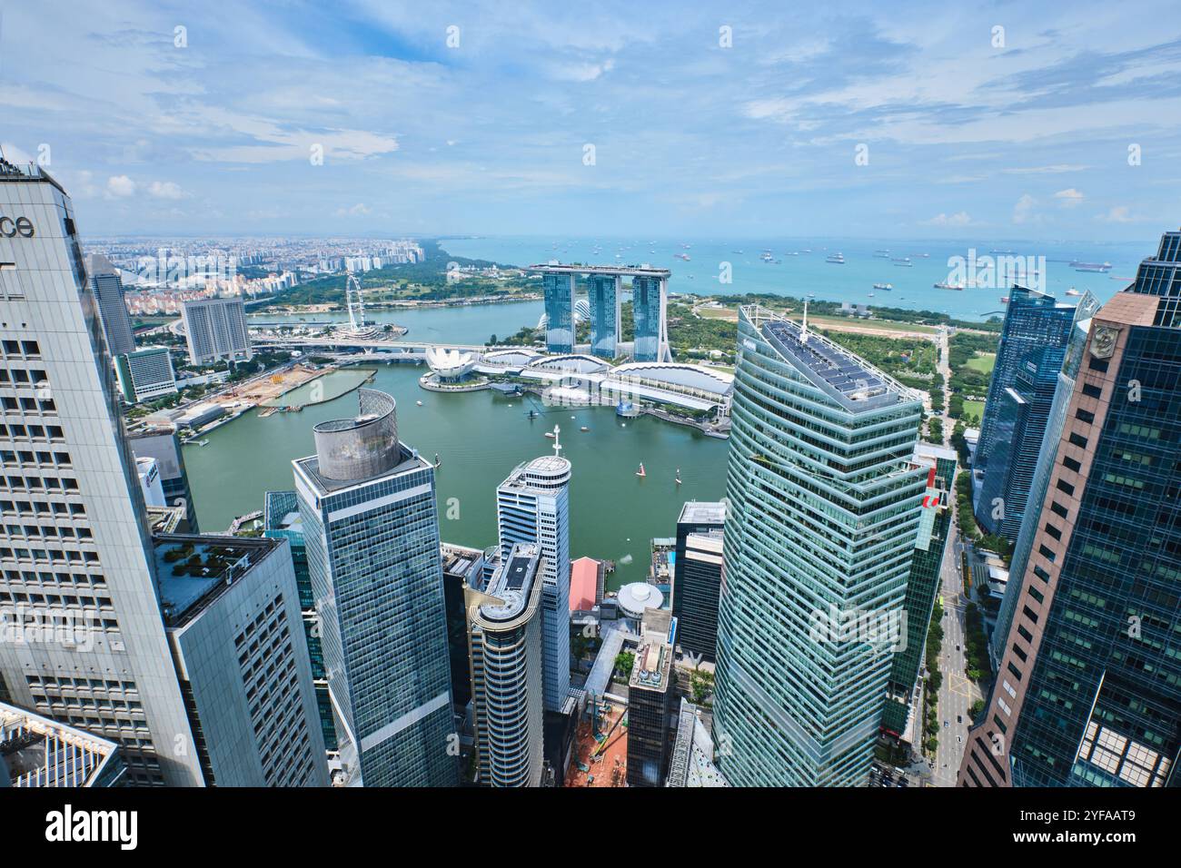 Singapore - August 16, 2024: Cityscape view from CapitaSpring ...