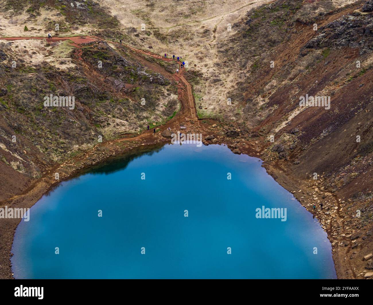 Aerial circle view brown lake hi-res stock photography and images - Alamy