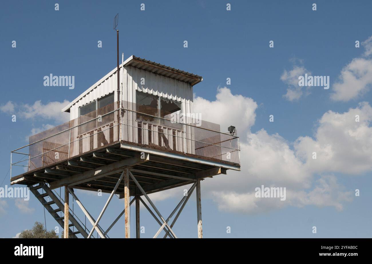 Military security watchtower guardhouse observation tower Stock Photo ...