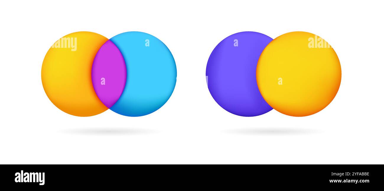 Colorful Venn diagram for infographic and business use Stock Vector ...