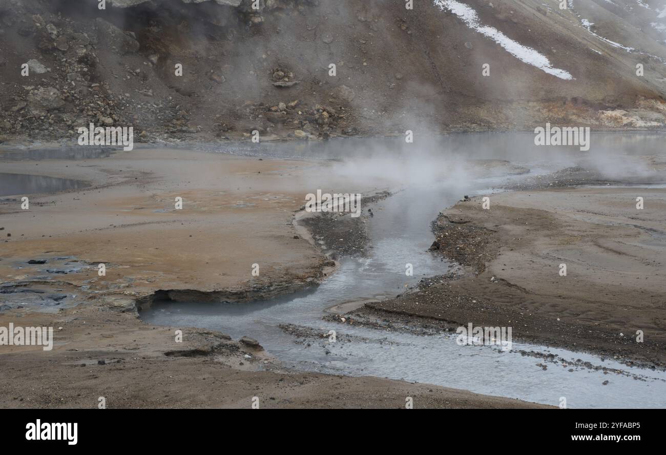 Gunnuhver Geothermal field at Reykjanes Peninsula in the island of ...
