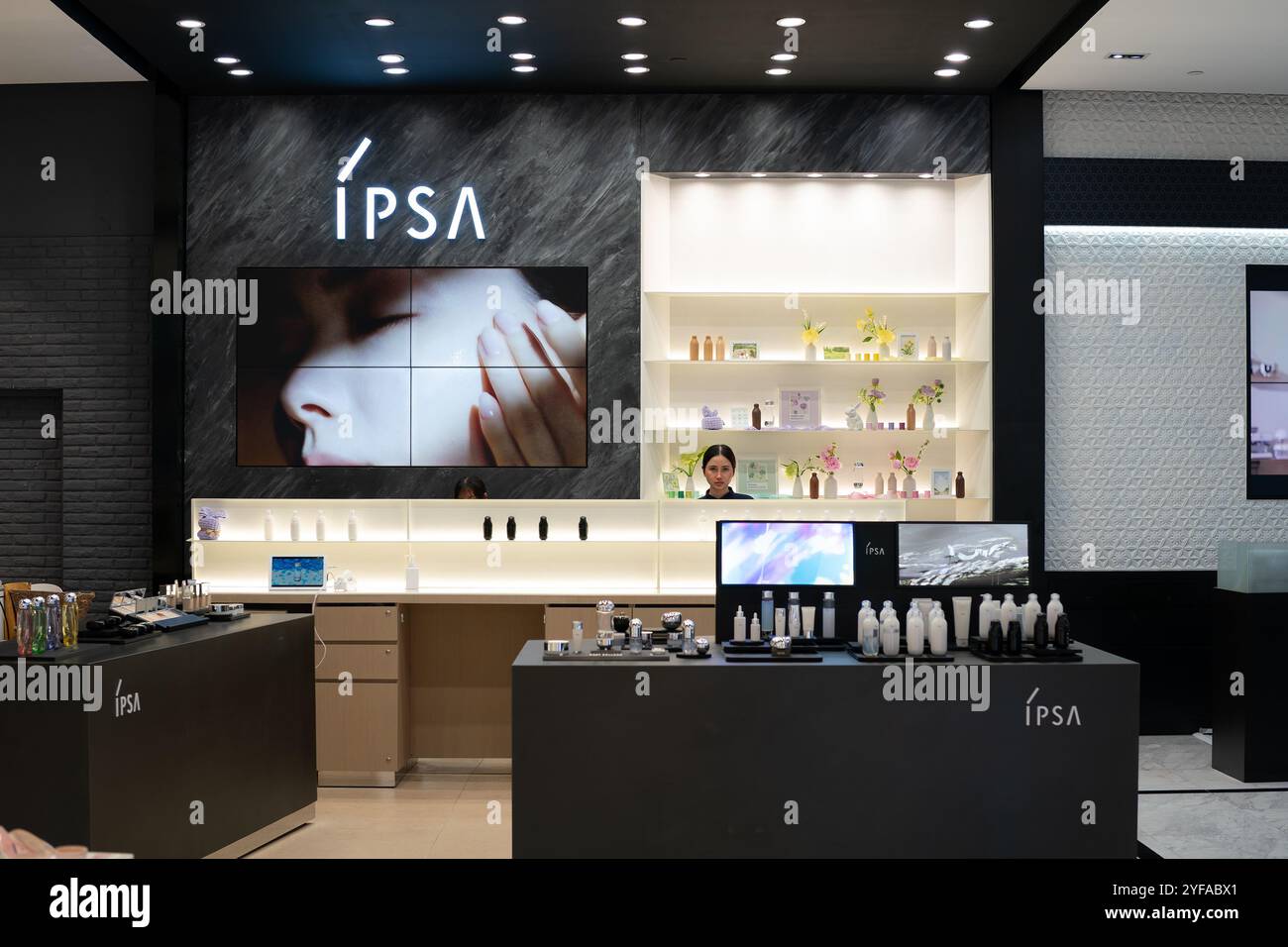 BANGKOK, THAILAND - DECEMBER 09, 2023: Ipsa cosmetic products on display at Central Department ...