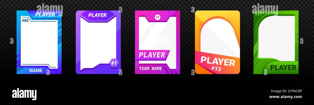 Minimal player card for competitive team identity Stock Vector Image ...