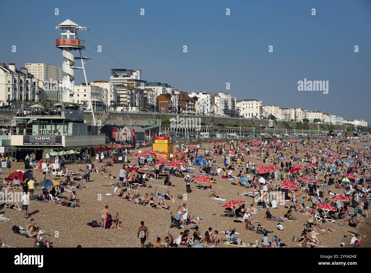 Brighton, United Kingdom, June 10 2023: Crowd of British people ...
