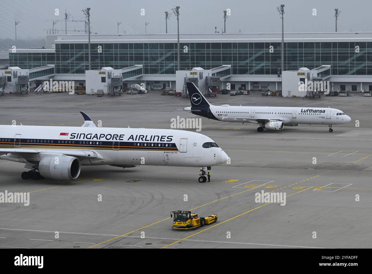 Flughafen München, Franz Josef Strauss, IATA-Code MUC. Foto: Airbus ...