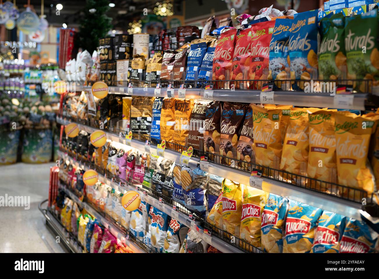 BANGKOK, THAILAND - DECEMBER 09, 2023: chips on display at Tops Food ...