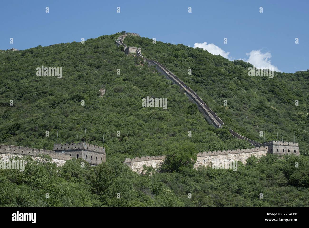 View of the famous Great Wall of China, one of the seven wonders of the ...