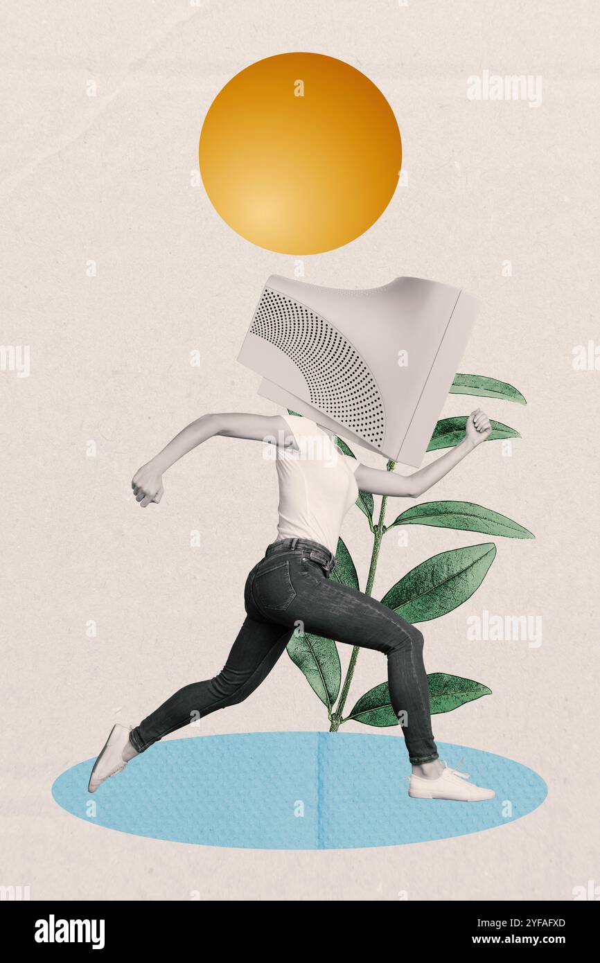 Composite trend artwork 3D sketch image photo collage of abstract ...