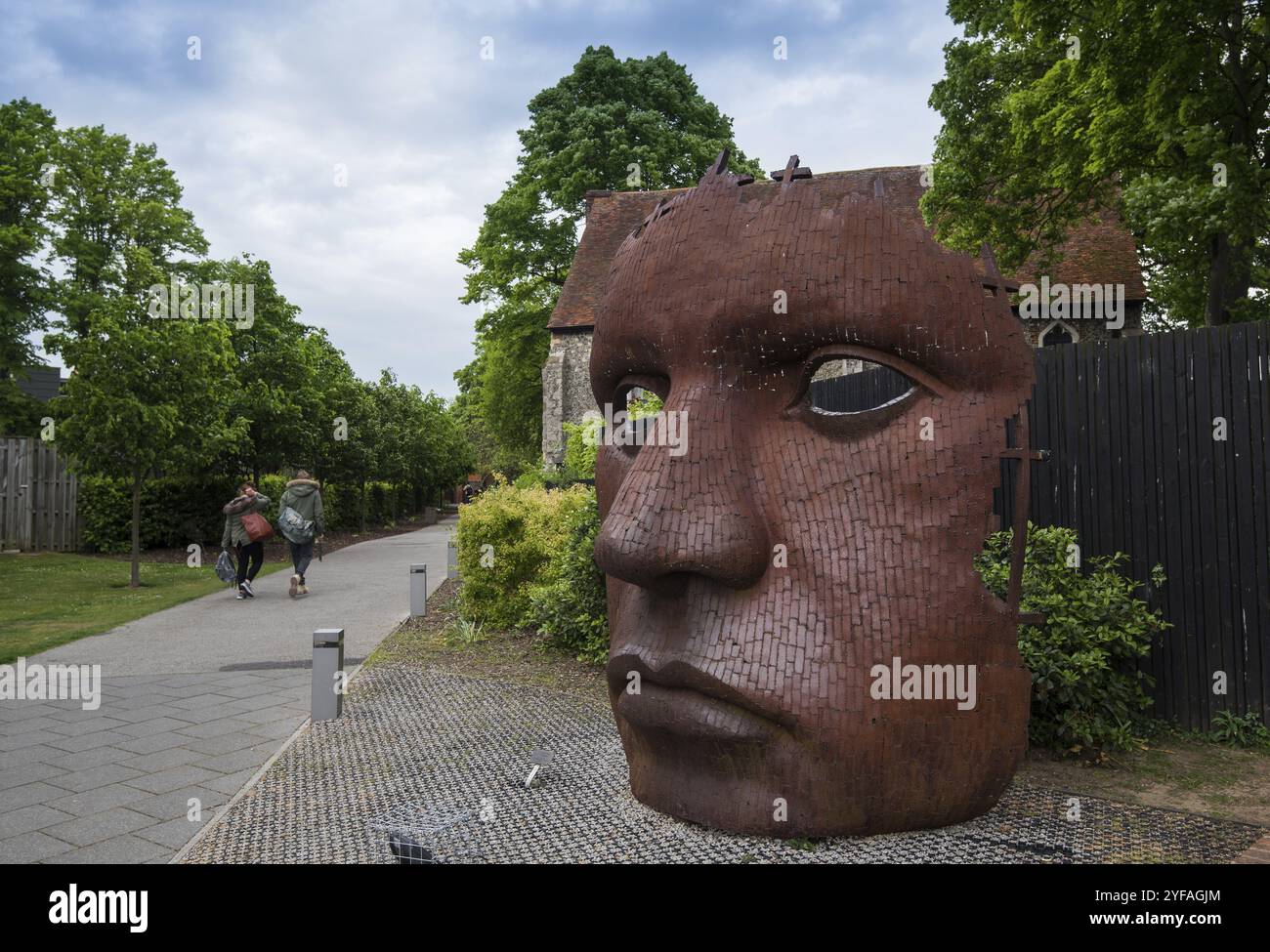 Canterbury, Kent, England, May 15 2017: The face Mask or Bulkhead art ...