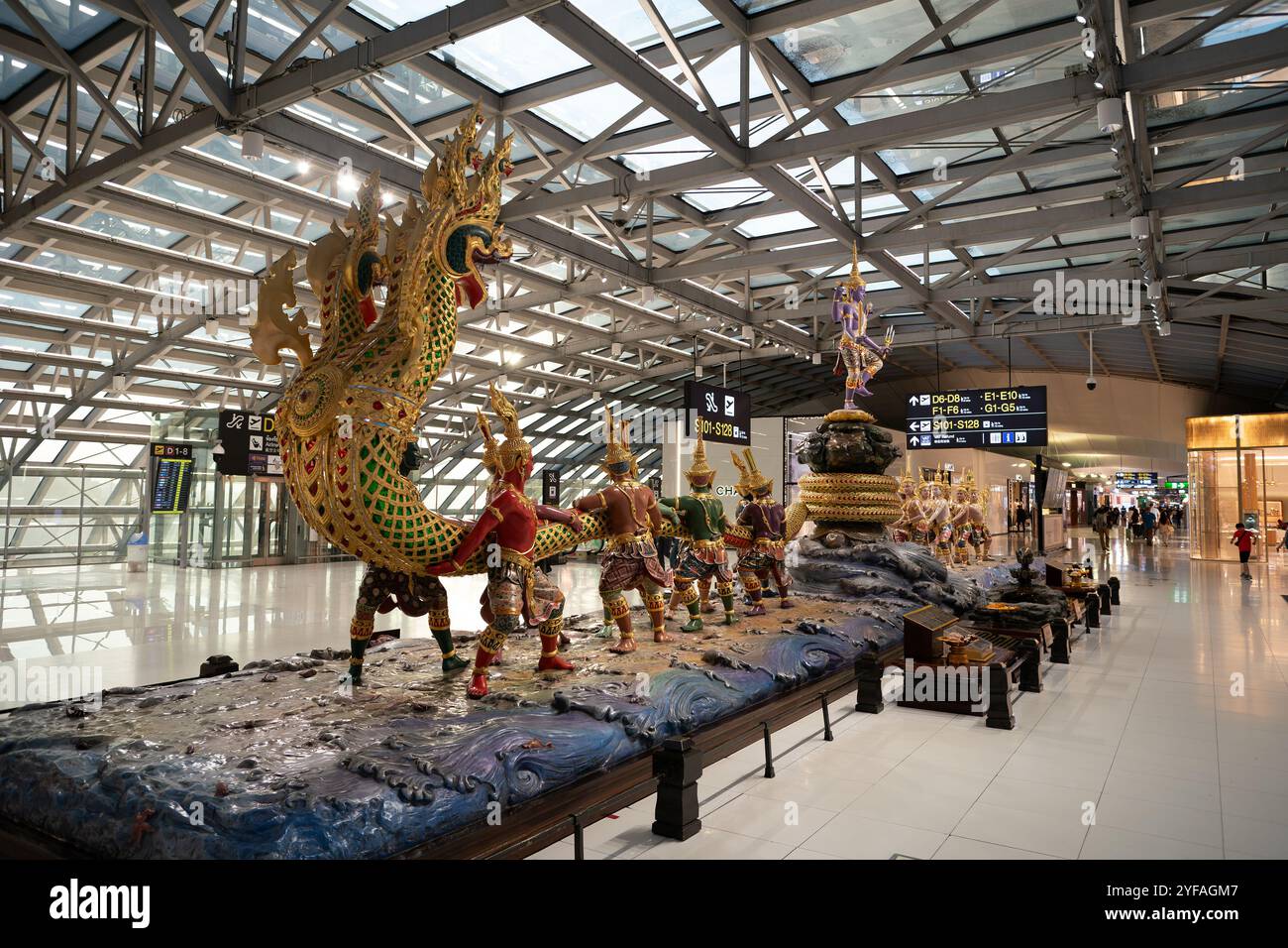 BANGKOK, THAILAND - OCTOBER 14, 2023: Churning of the Ocean of Milk as ...