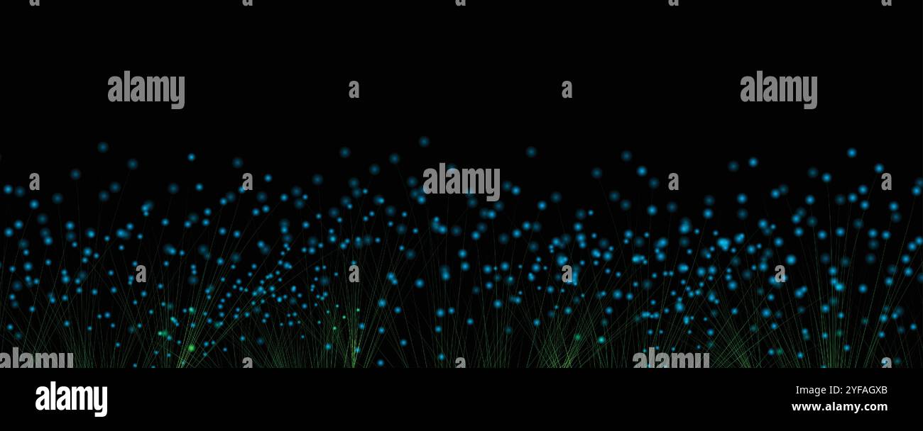 Abstract Technology Digital Particles. Futuristic Background. Big Data Visualization. Cyber ...