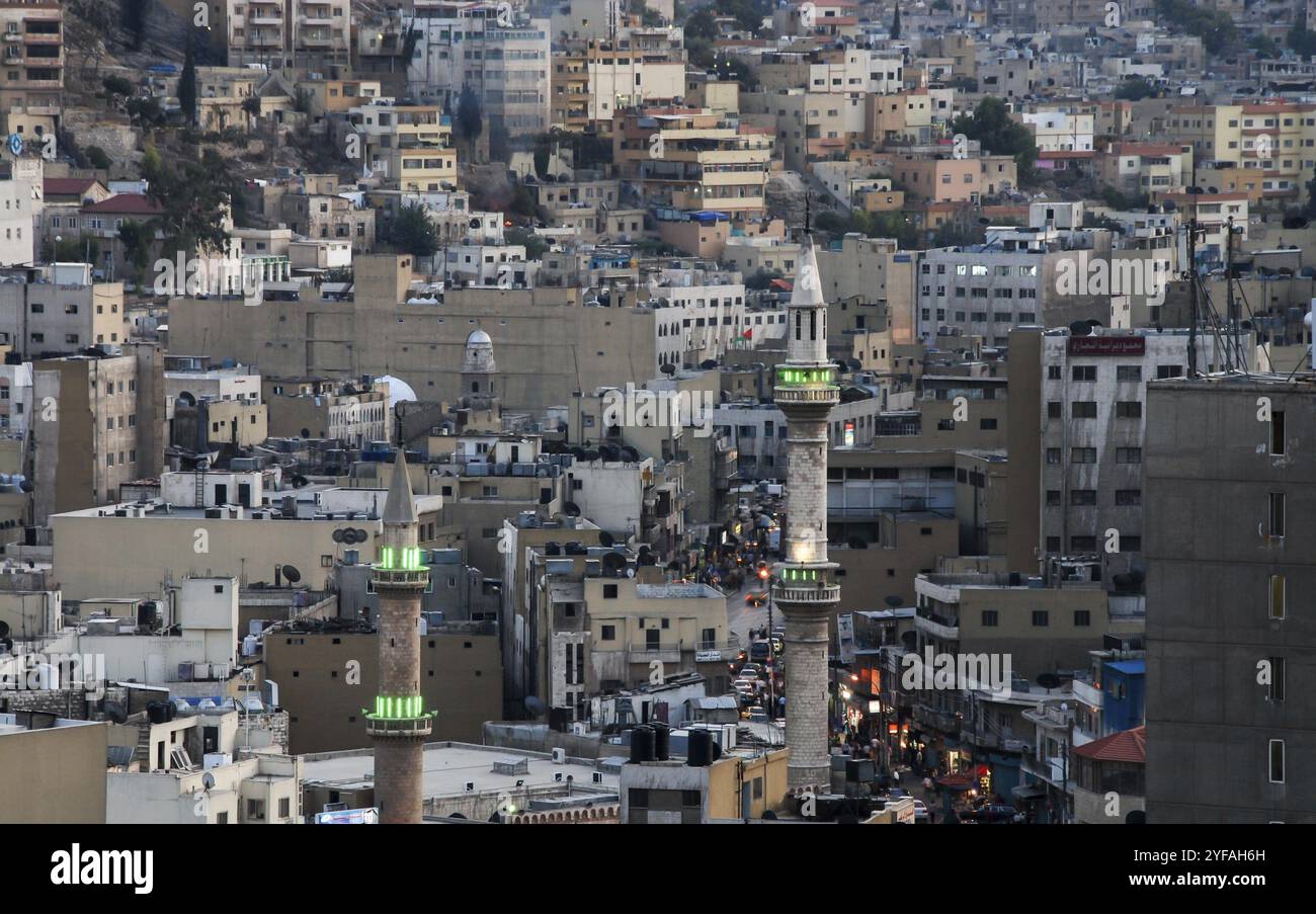 Amman, Jordan, October 23 2009: The cityscape of Amman capital city of ...