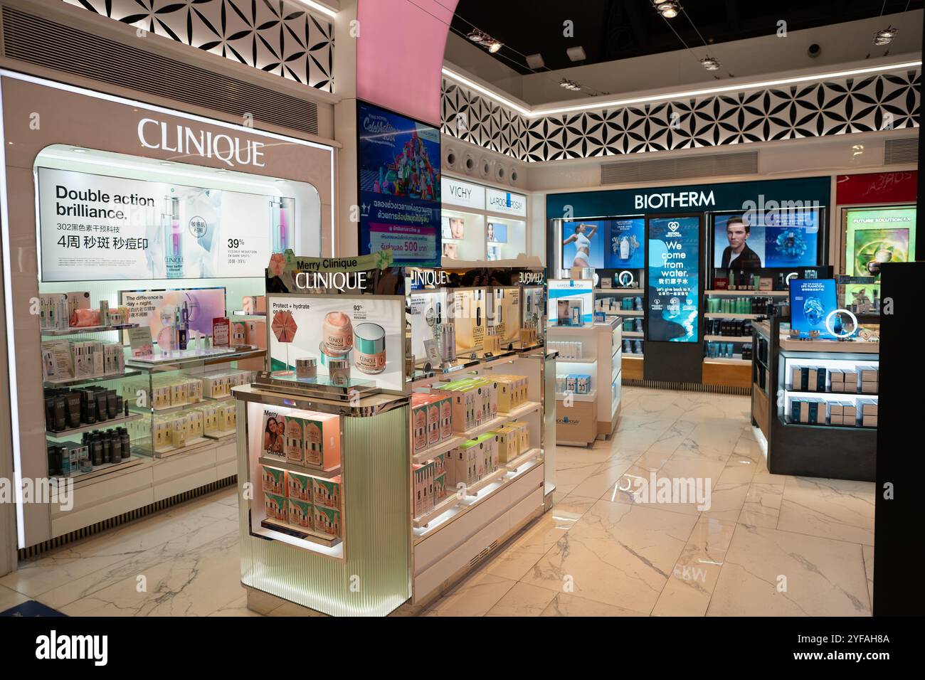 BANGKOK, THAILAND - DECEMBER 12, 2023: Clinique products on display at ...