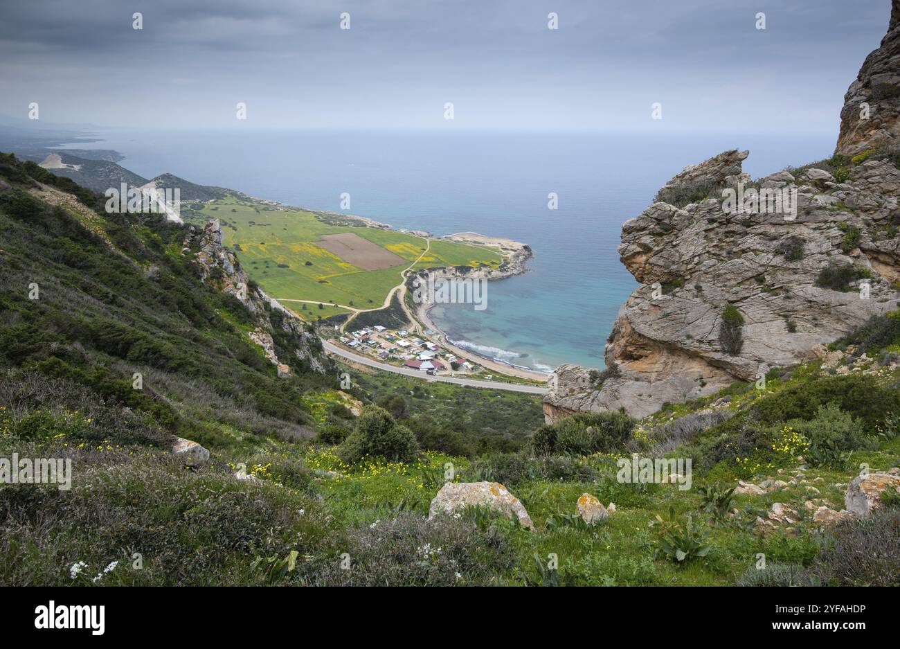 Dramatic and beautiful landscape and Seascape the top of a Hill at ...