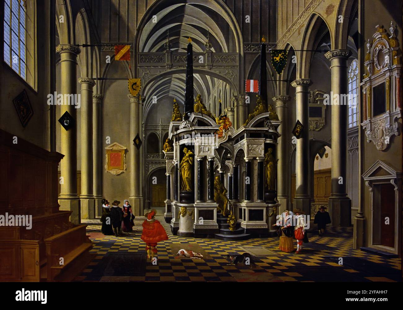 Interior of an Imaginary Church with the Tomb of William the Silent ...