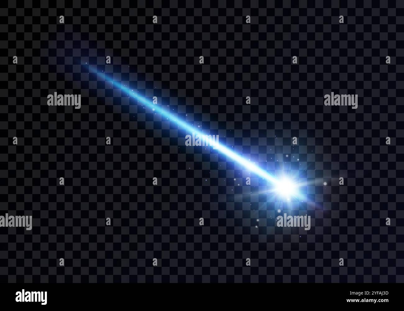 Isolated light effect of burning comet, laser beam Stock Vector Image ...