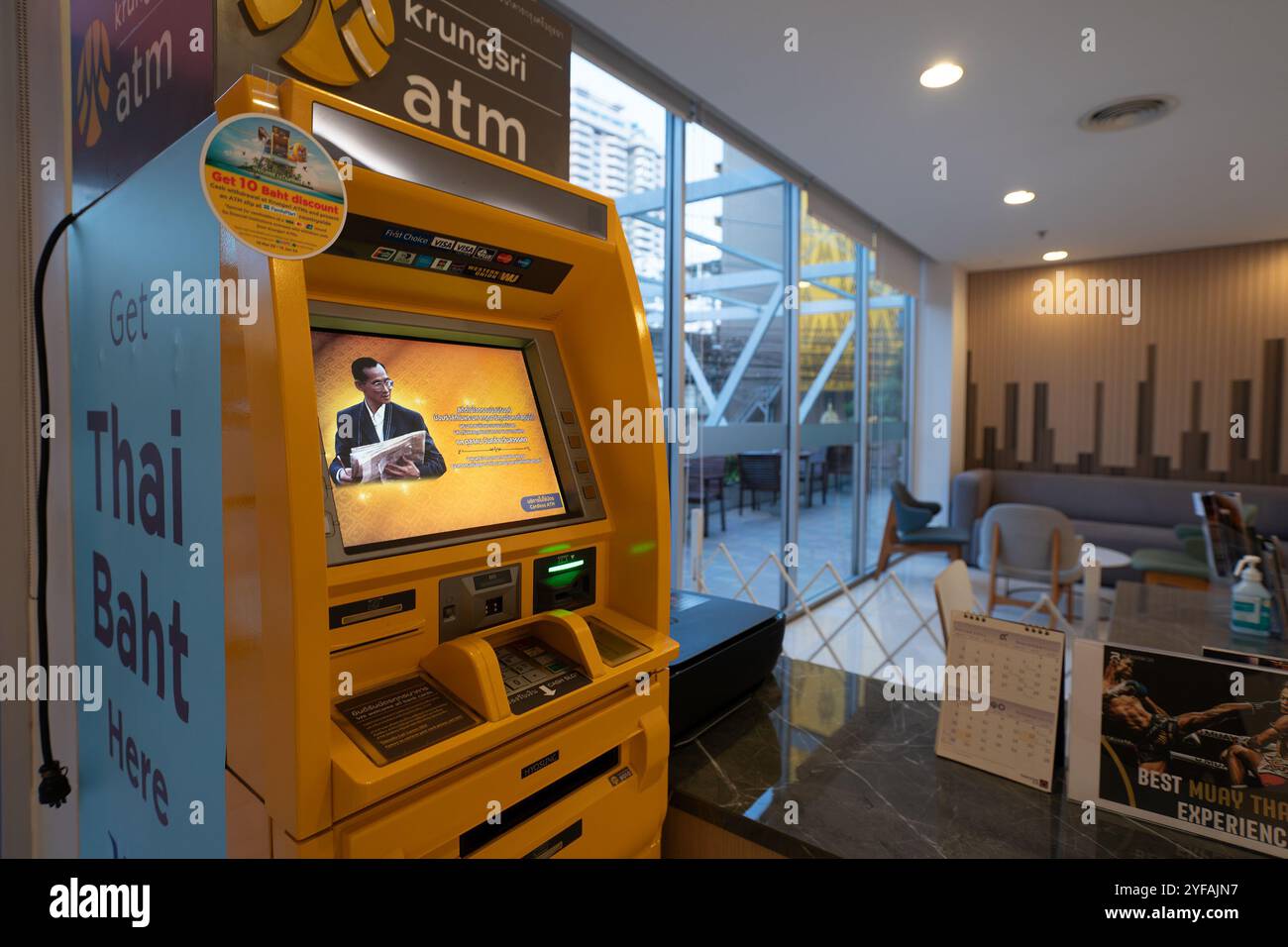 BANGKOK, THAILAND - OCTOBER 14, 2023: Bank of Ayudhya ATM at ibis ...