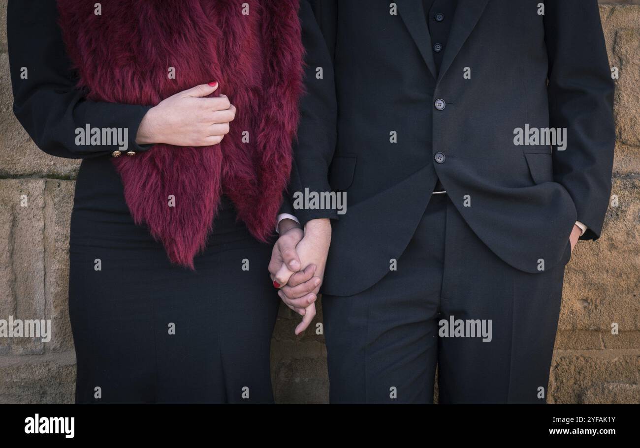 Young teenage couple holding hands showing faith to love Stock Photo ...