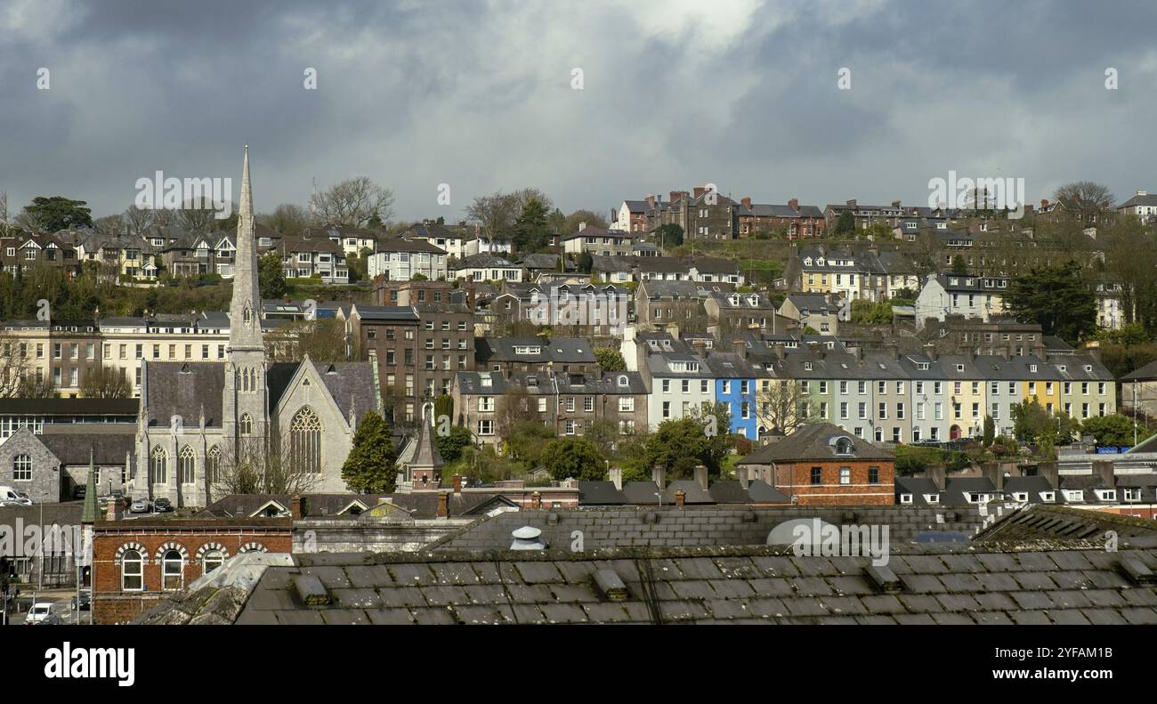 Urban skyline with building rooftops of cork city Ireland europe Stock ...