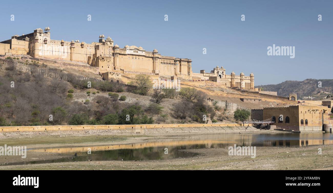 Exterior scenery of the Famous Amer Fort in the city of Amer at Jaipur ...