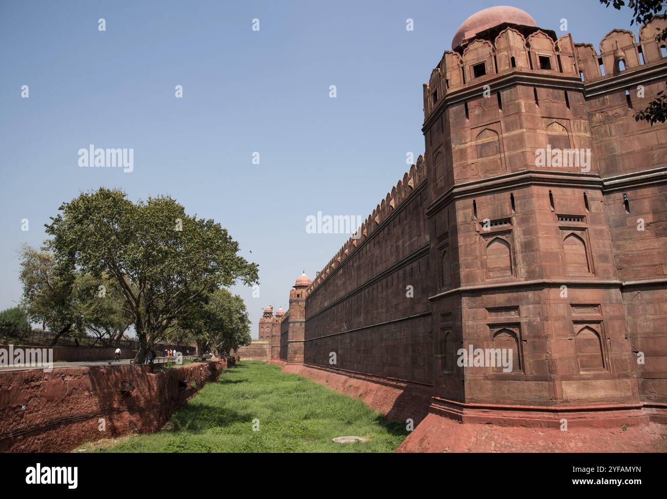 Famous landmark and picturesque Red Fort at New Delhi in India Stock ...