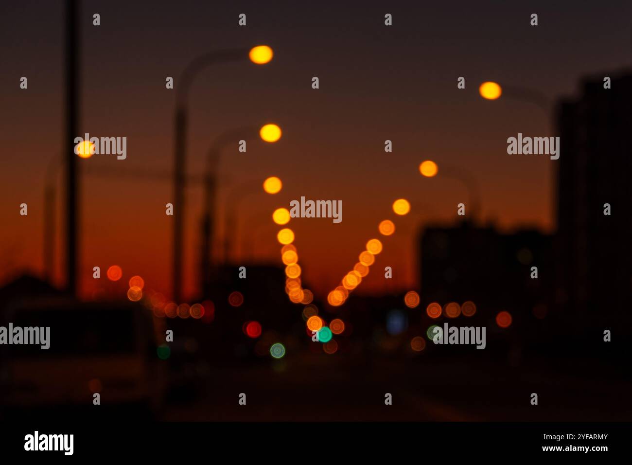 Flare night blurred traffic lights hi-res stock photography and images ...