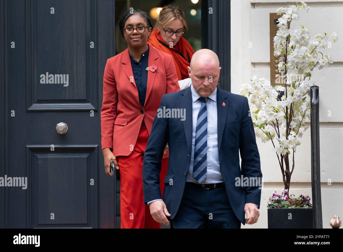 Newly elected leader of the Conservative Party, Kemi Badenoch, leaves ...