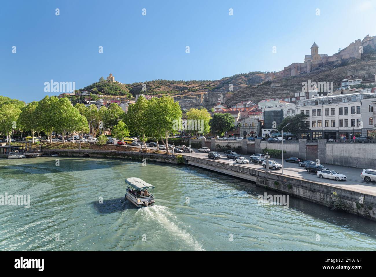 The Kura (Mtkvari) River in Old Town of Tbilisi, Georgia Stock Photo ...