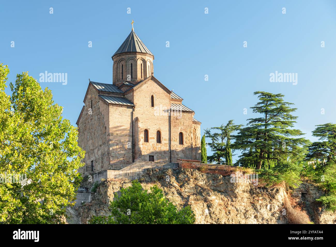 The Virgin Mary Assumption Church of Metekhi in Tbilisi, Georgia Stock ...