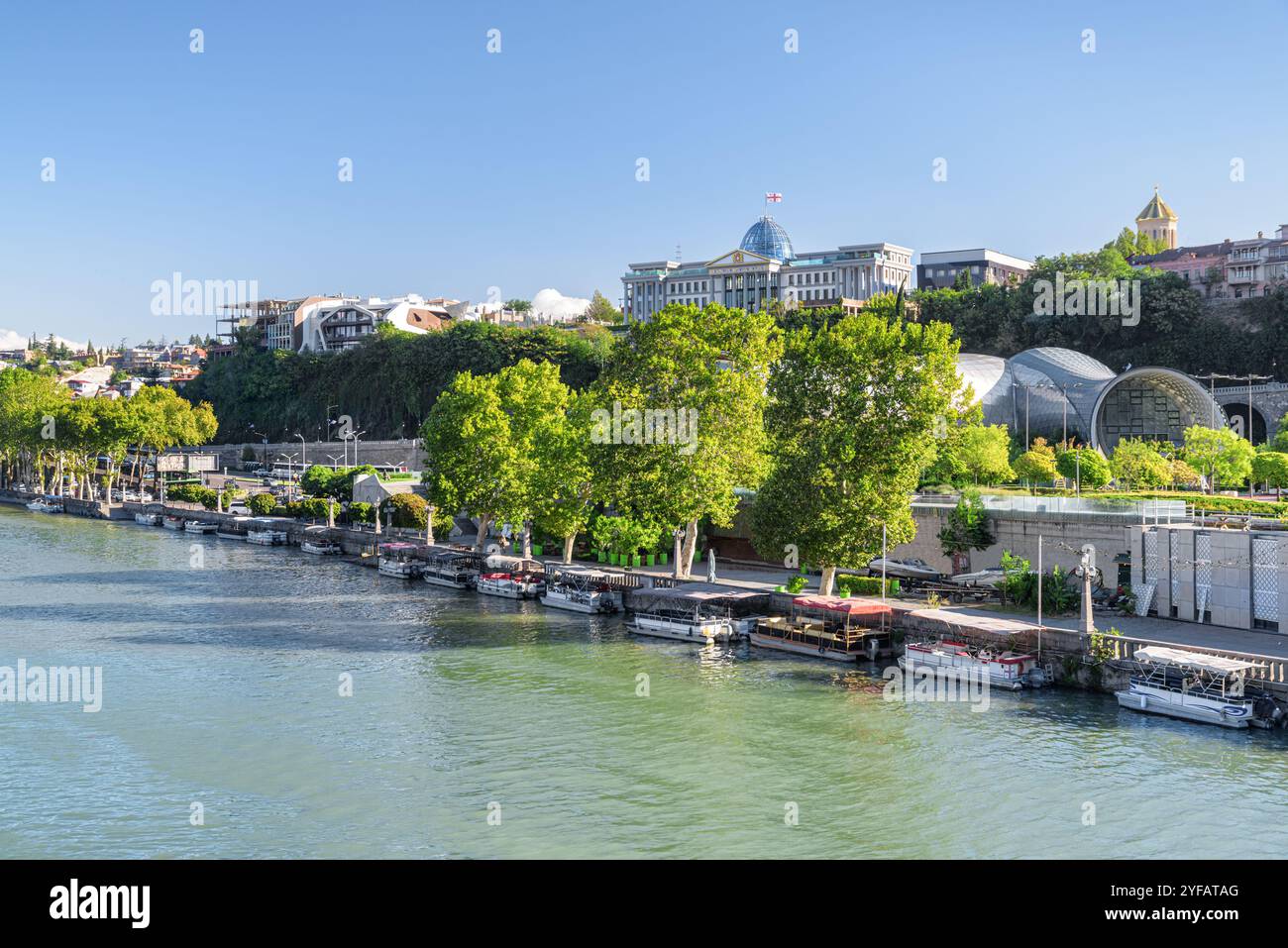 Tbilisi downtown tbilisi mtkvari river hi-res stock photography and ...