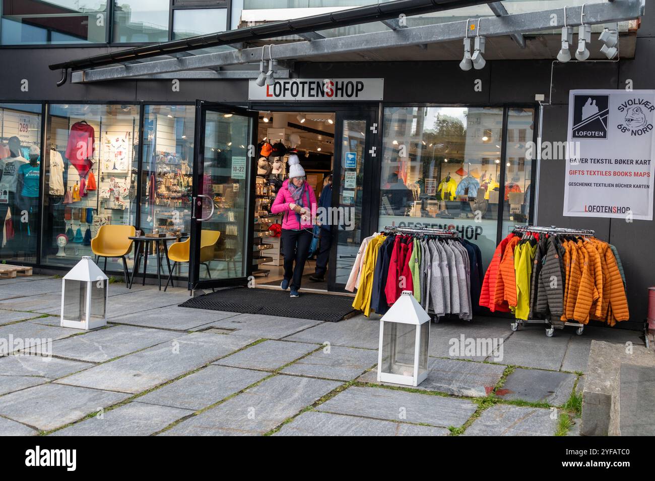 A tourist souvenir shop in the small city of Svolvaer on the Lofoten ...