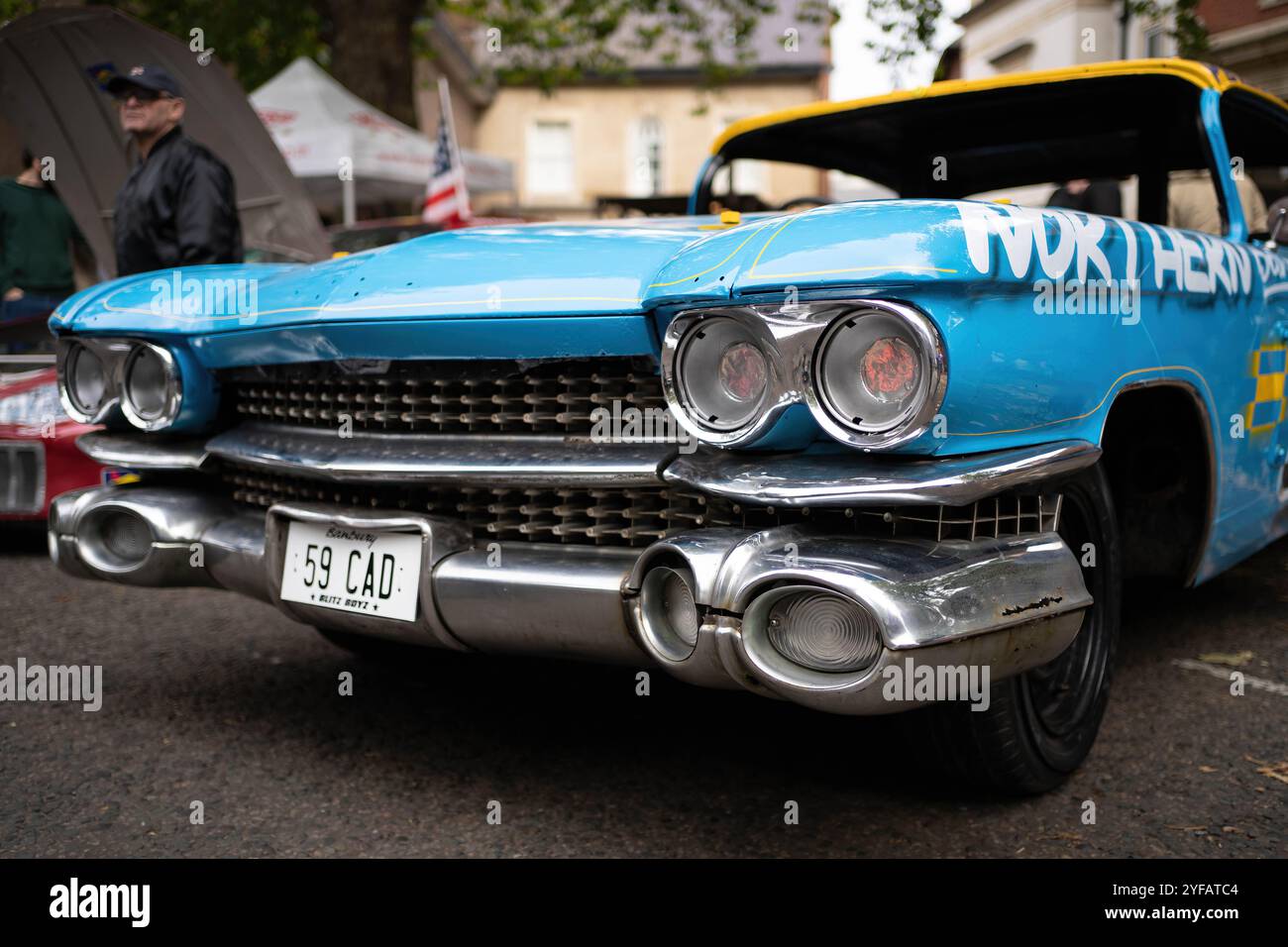 A 1959 Cadillac converted for Banger Racing Stock Photo - Alamy