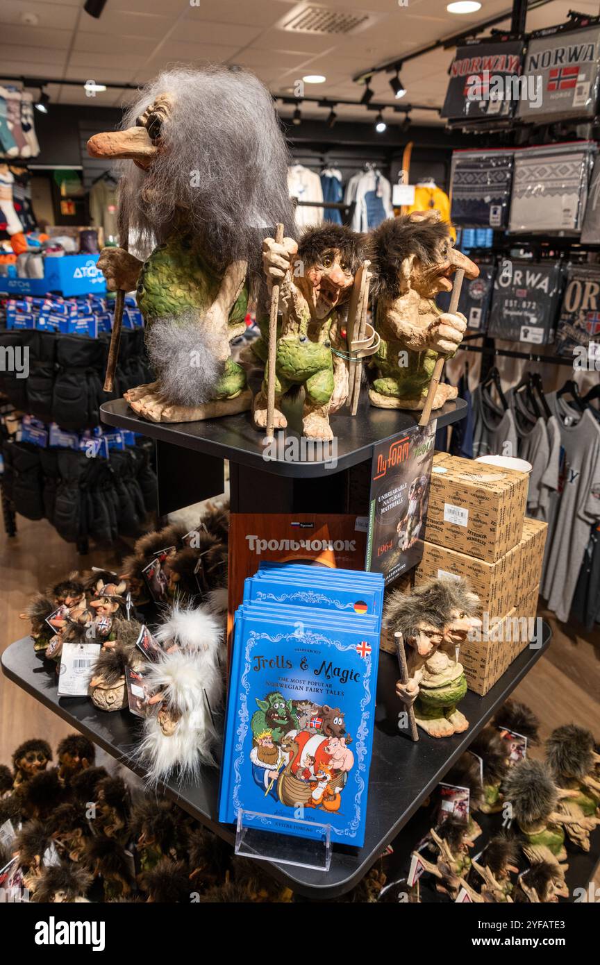 A Norwegian troll on sale at A tourist souvenir shop in the small city ...