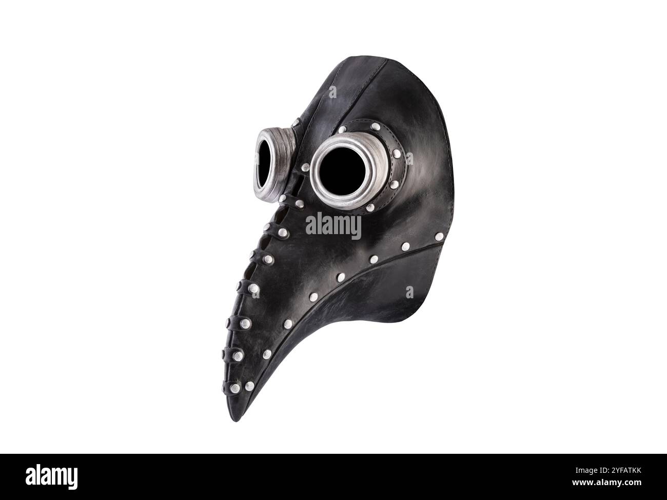 Black retro plague mask isolated on white background Stock Photo - Alamy