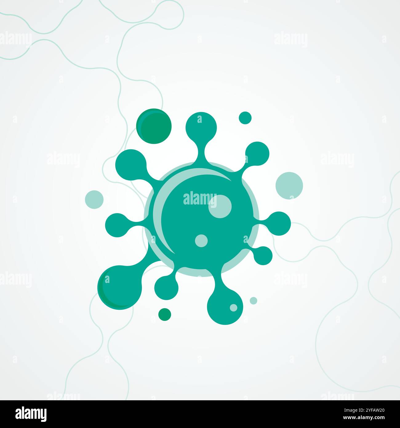 Flat virus icon for medical design. Health safety concept. Vector ...