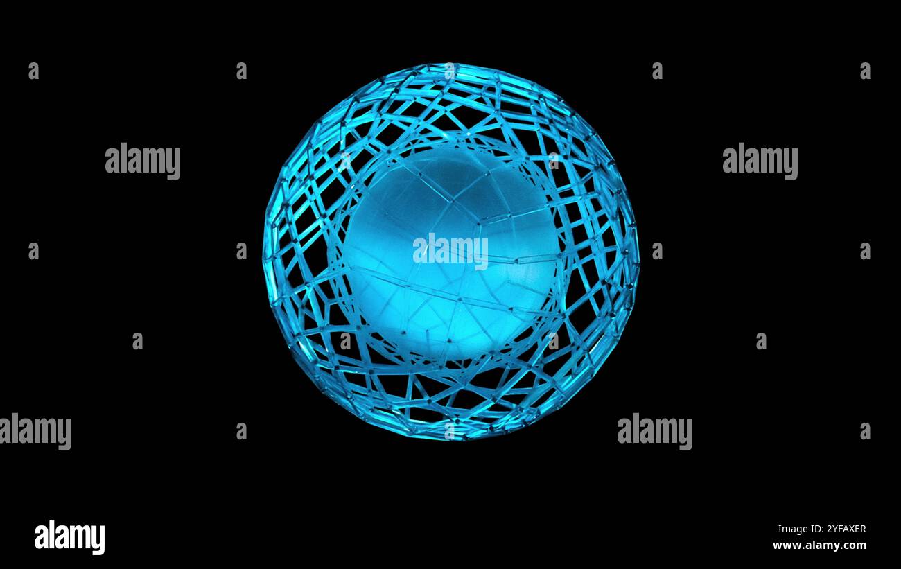 Blue glass structure. Computer generated 3d render Stock Photo - Alamy