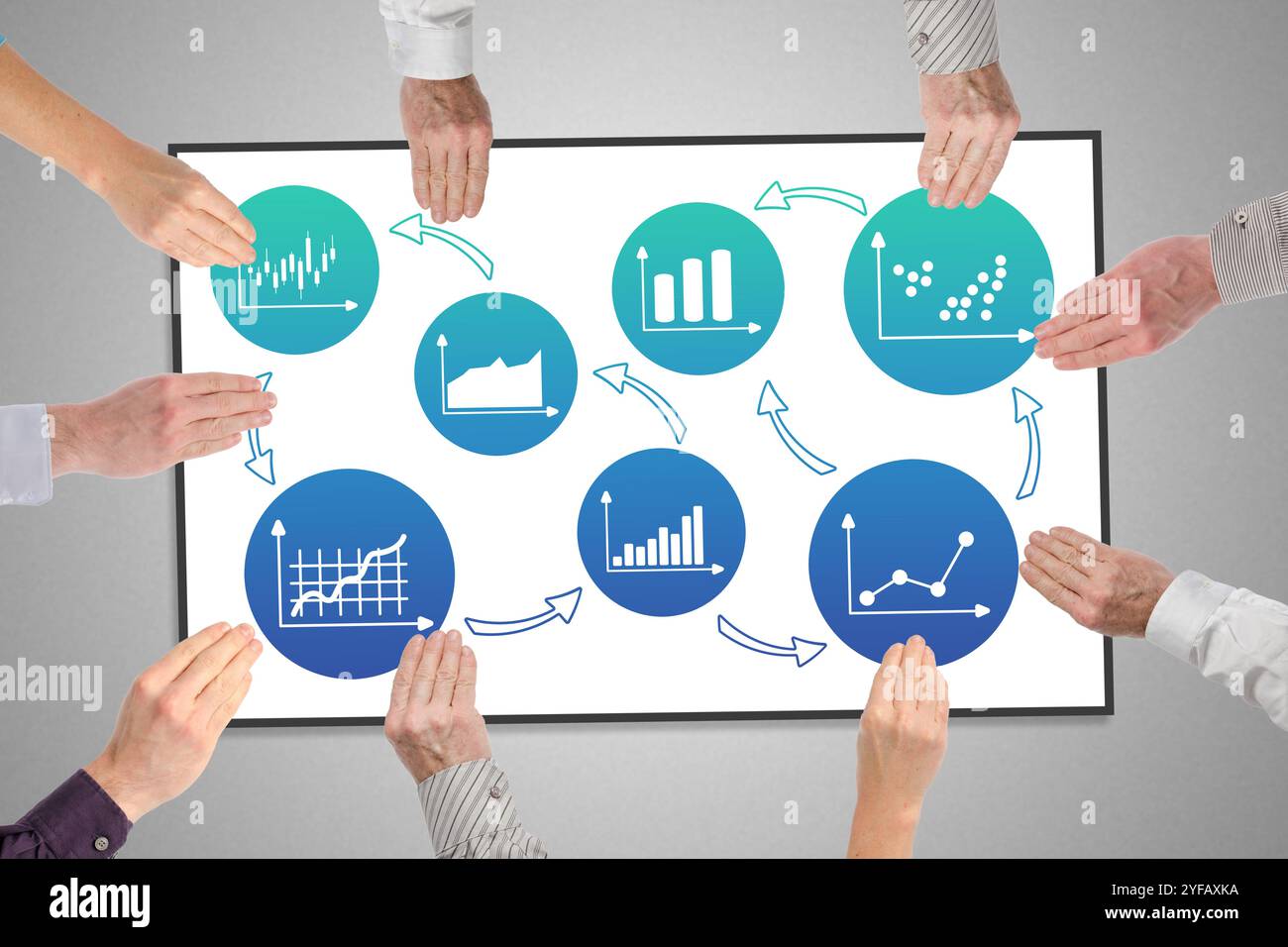Business analysis concept on a whiteboard held by hands Stock Photo - Alamy