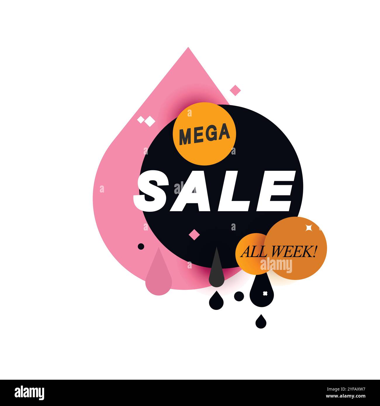 Mega discount. Creative vector banner illustration Stock Vector Image ...